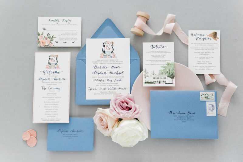 Calligraphy and Wedding Day Details by Two Peas Paper Co